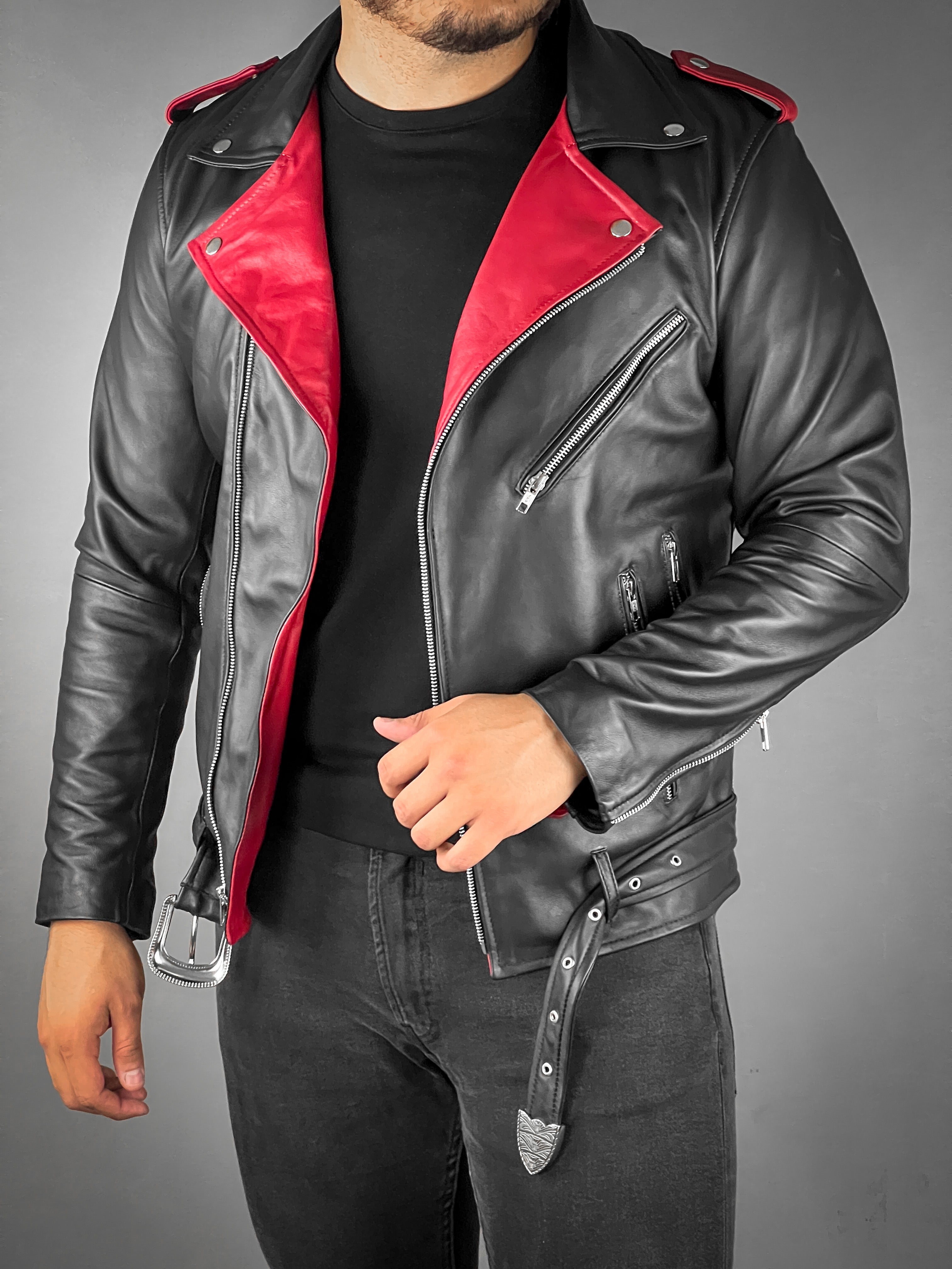 BLACK & RED BIKER – LuxxeMx
