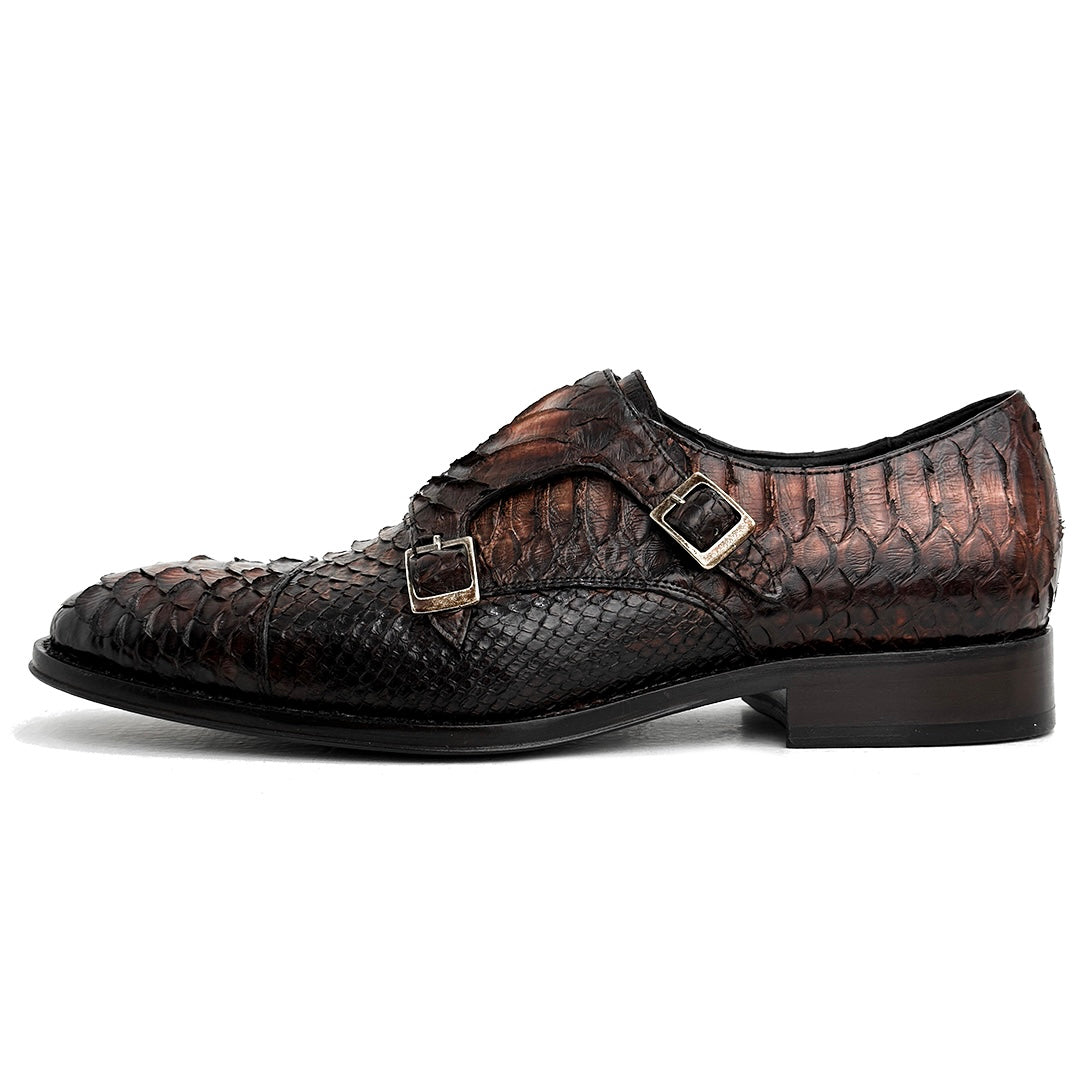 BROWN SNAKE MONKSTRAP – LuxxeMx