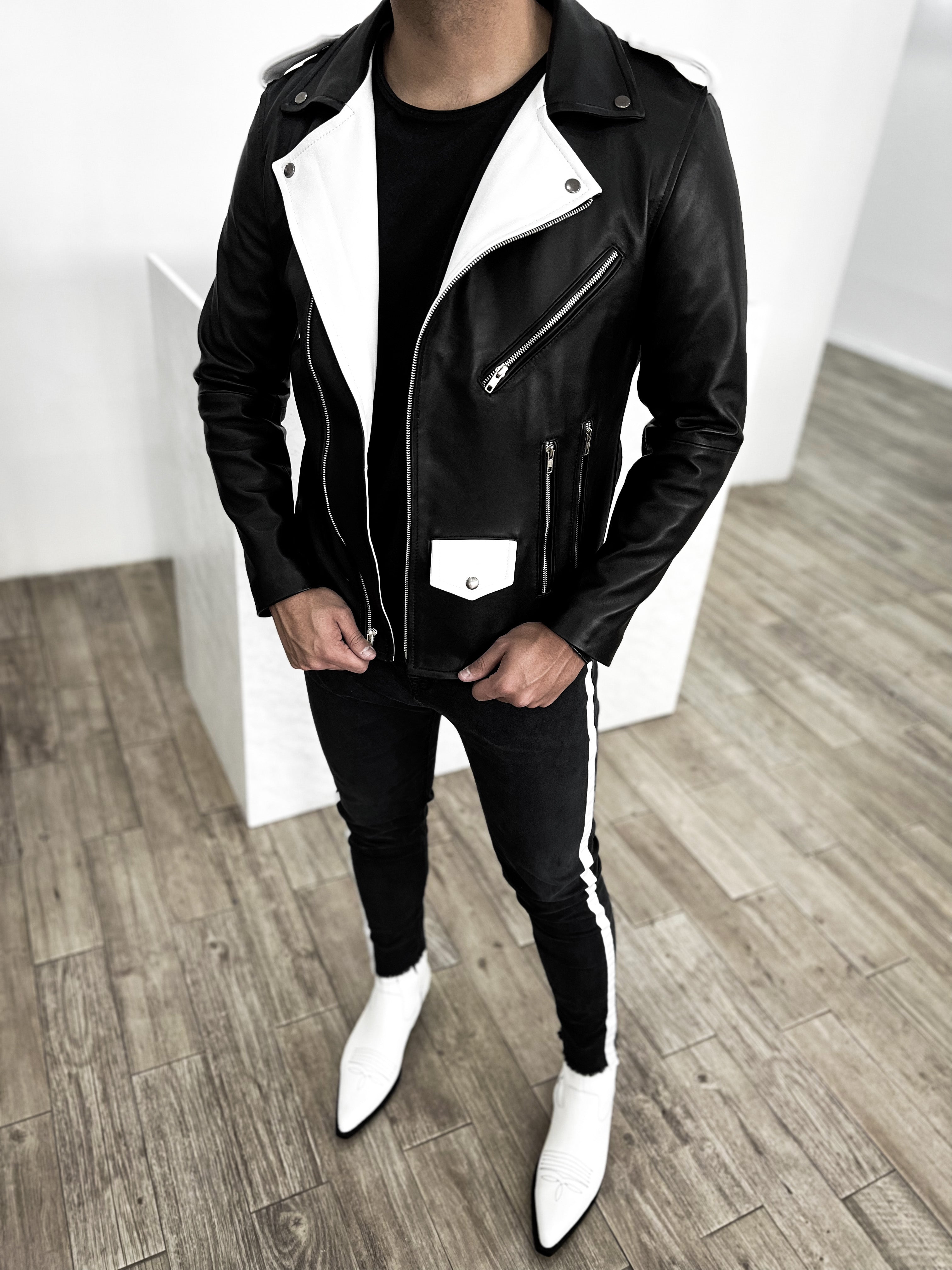 BLACK & WHITE BIKER – LuxxeMx