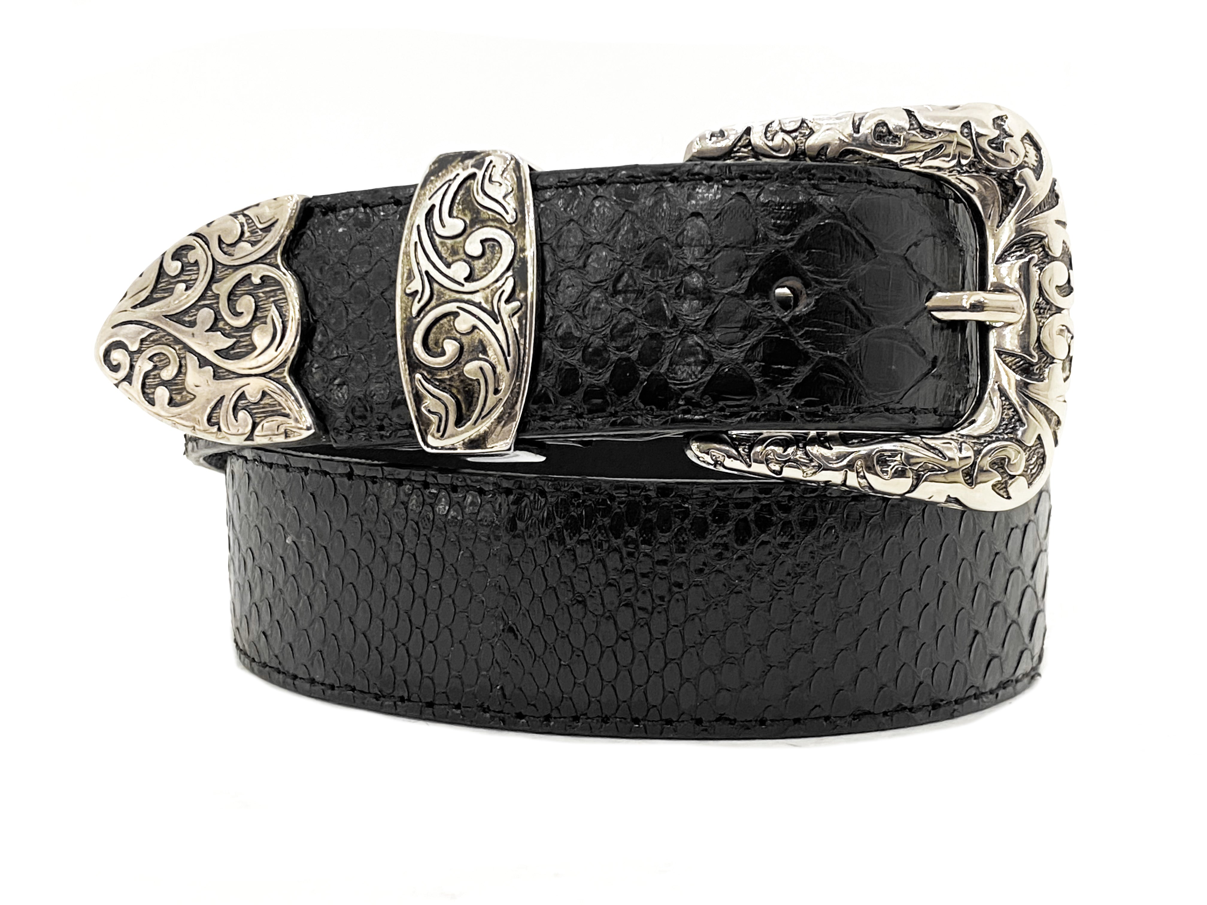 BLACK PYTHON BELT – LuxxeMx