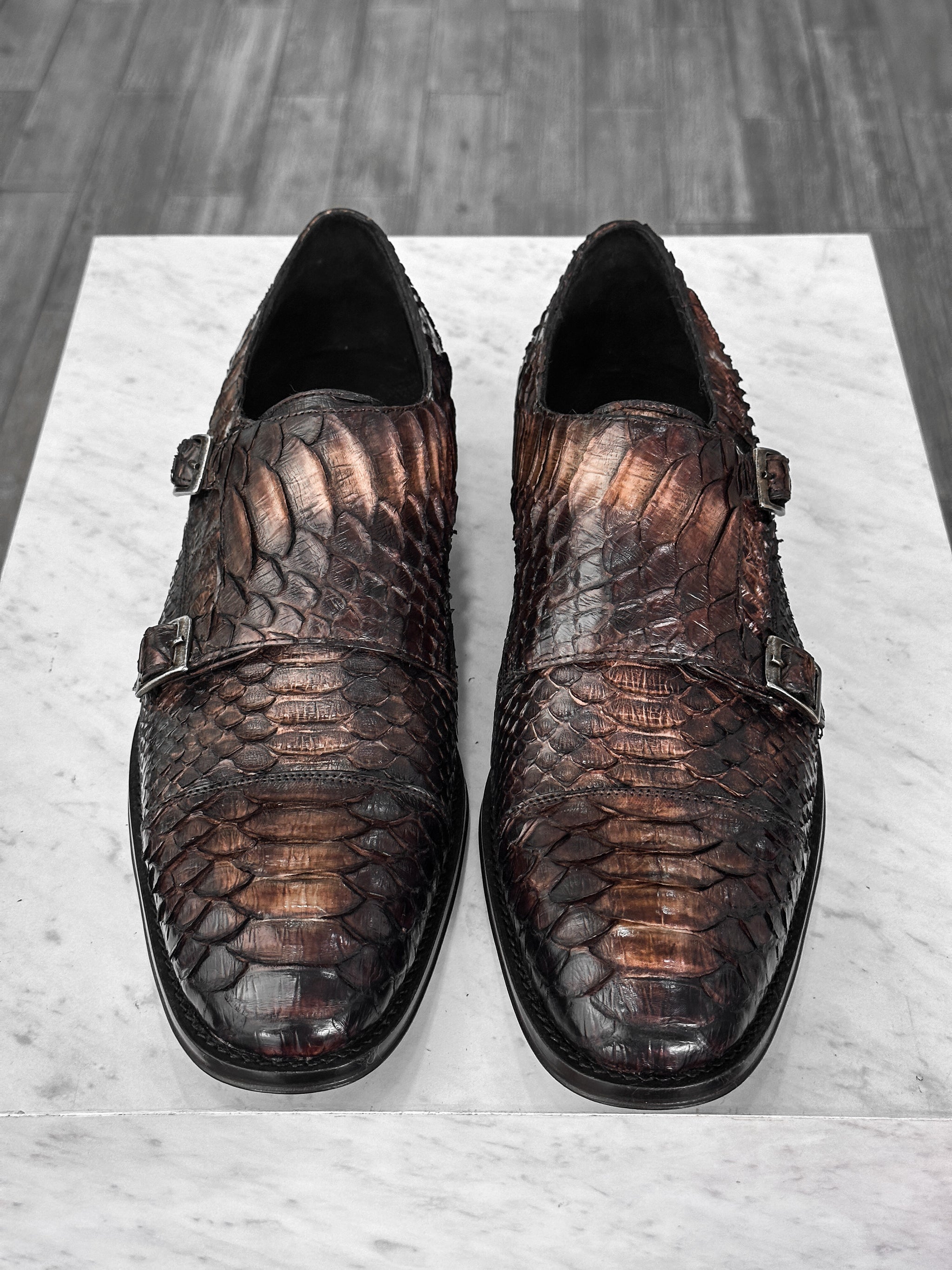 BROWN SNAKE MONKSTRAP – LuxxeMx